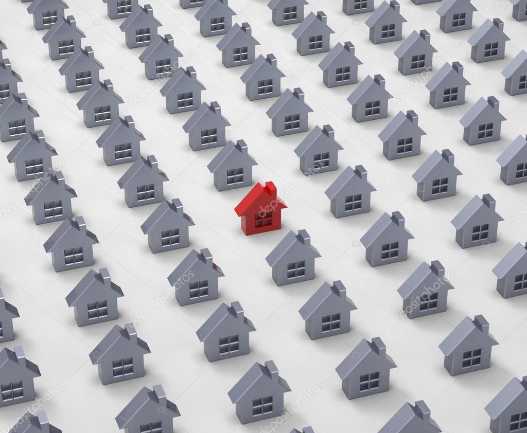 Different House among the same houses — Stock Photo © julos #85877996