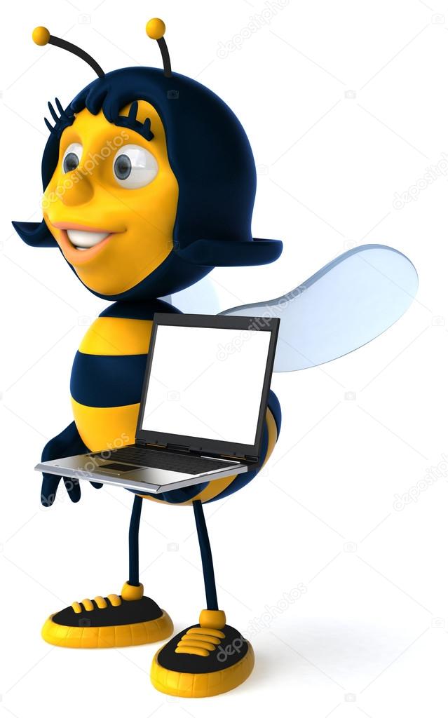 Fun cartoon bee Stock Illustration by ©julos #86104390