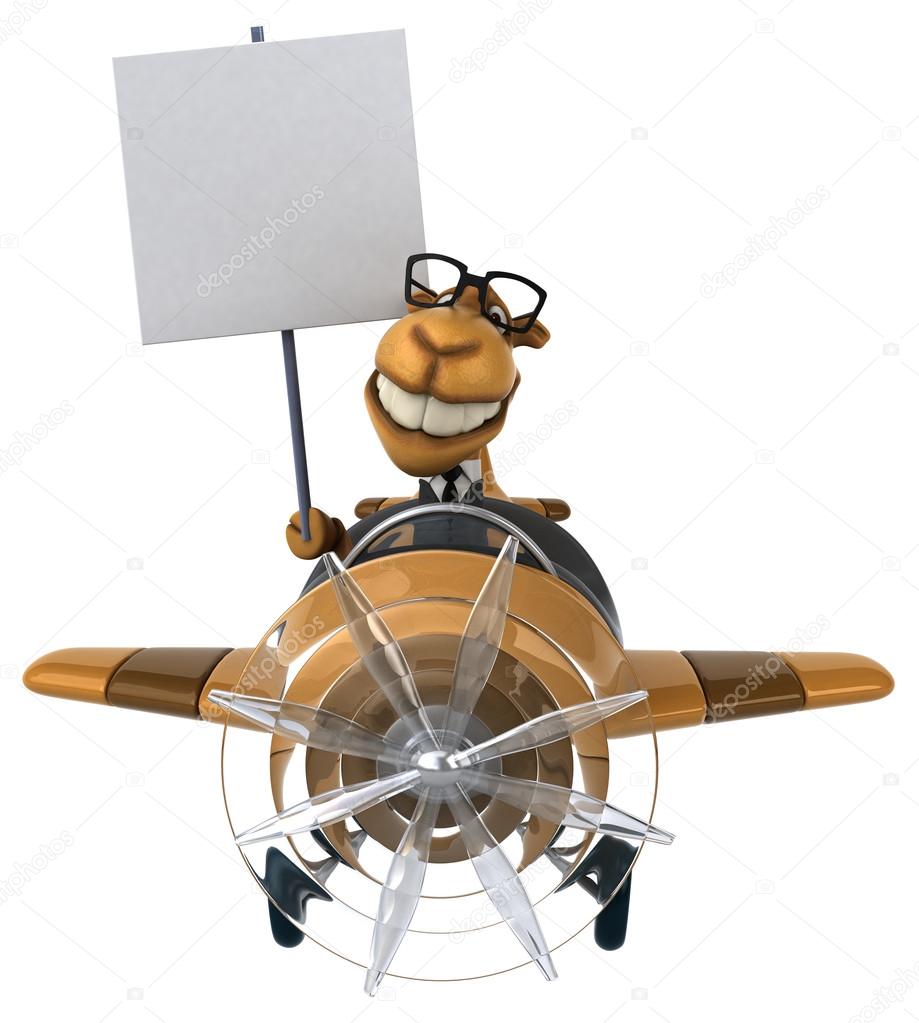 Flying Camel Cartoon