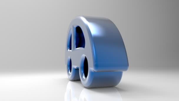 Rolling car symbol — Stock Video © julos #92655626