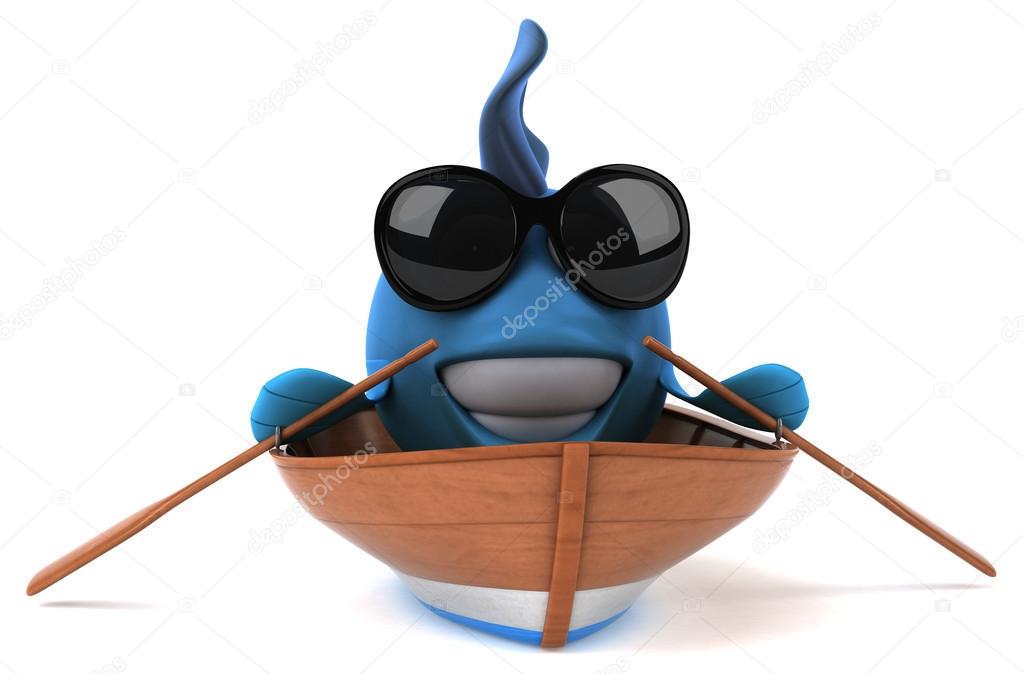 Fun cartoon fish — Stock Photo © julos #95672278