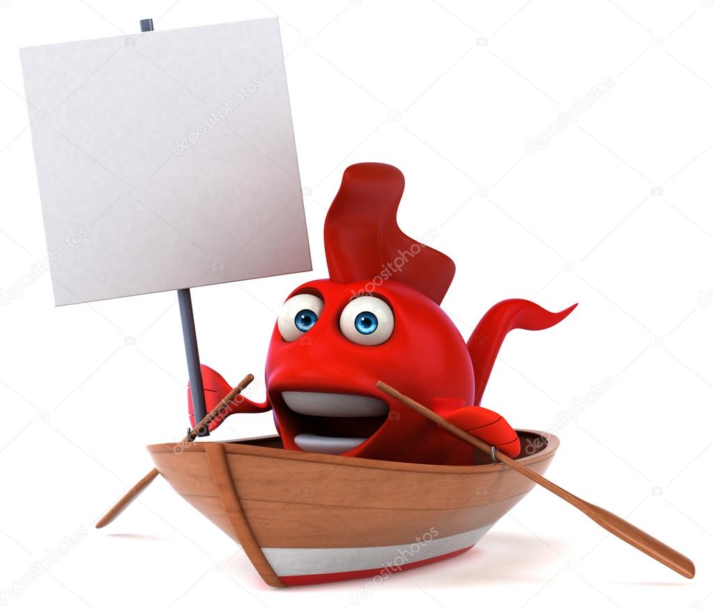 Fun cartoon fish Stock Illustration by ©julos #96076006