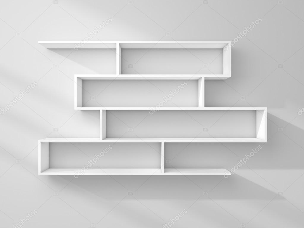 3d rendered modern shelves. — Stock Photo © rukanoga #91349562