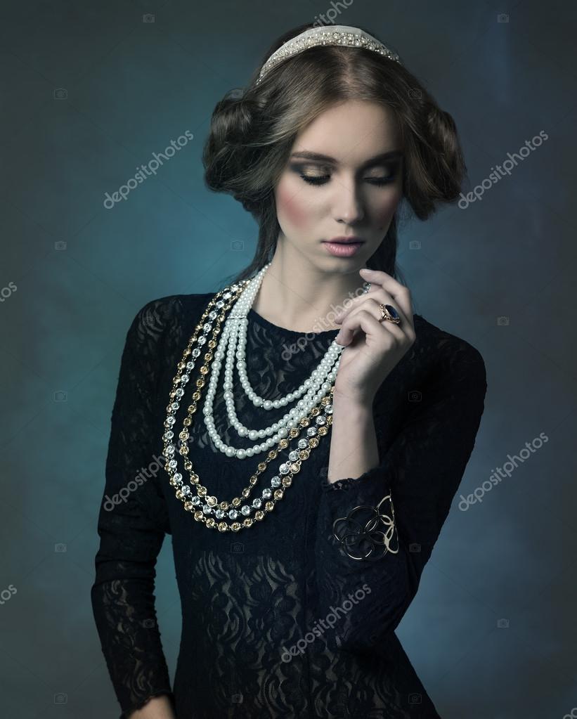 Noble antique lady — Stock Photo © carlodapino #54362105