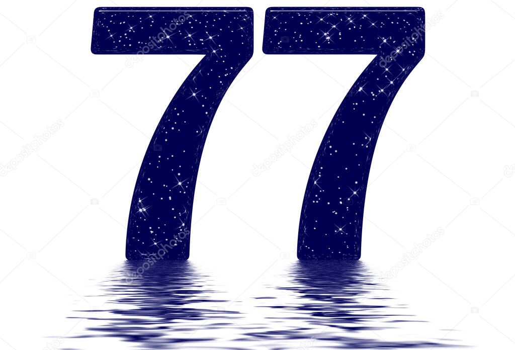 Numeral 77, setenta y siete, imitación de la textura del cielo ... Numeral 77, setenta y siete, imitación de la textura del cielo ...