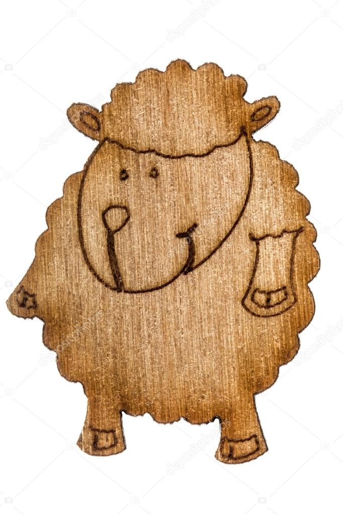 Figurine from wooden chipboard, decorative element for scrapbook ...