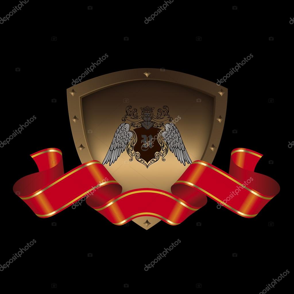 Gold shield — Stock Photo © ke77kz #53404345