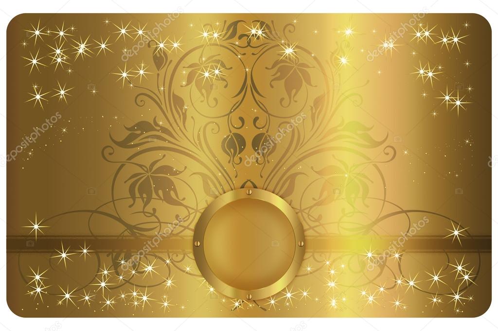 Gold gift card template. Stock Photo by ©ke77kz 58143697