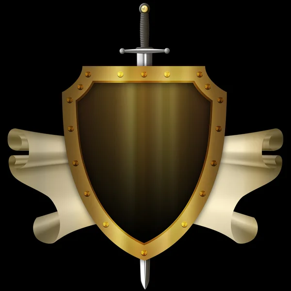 Gold shield Stock Photos, Royalty Free Gold shield Images | Depositphotos