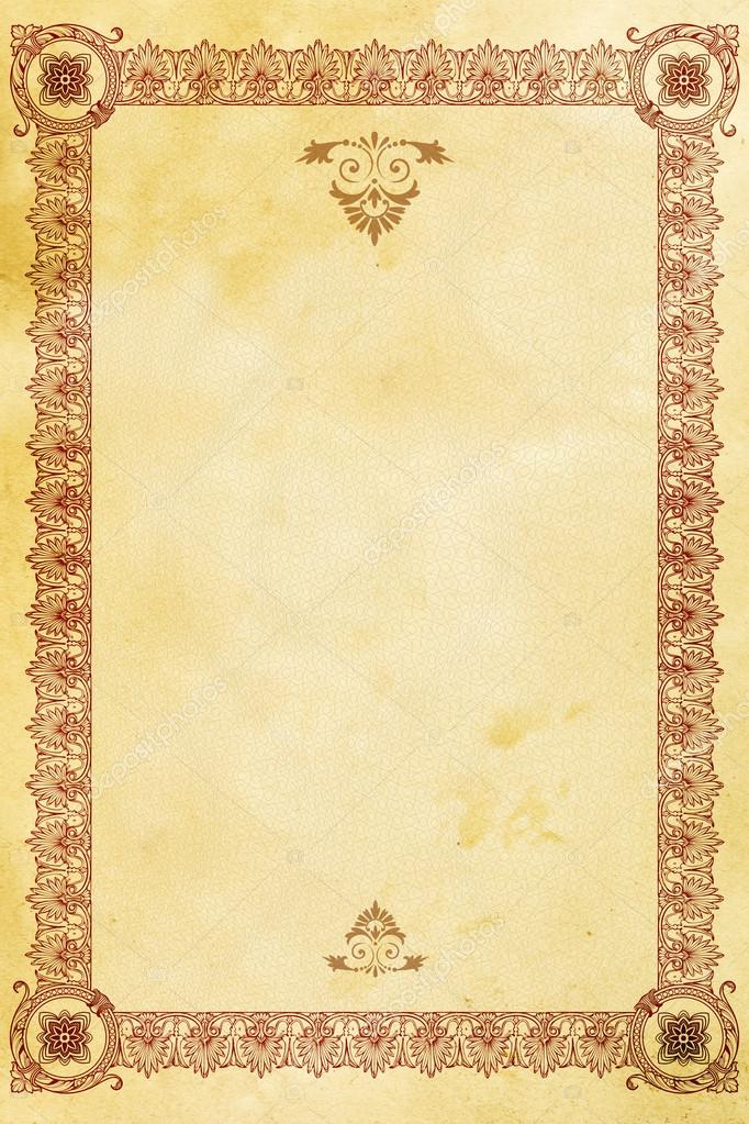 Old paper backdrop and old-fashioned border. Stock Photo by ©ke77kz ...
