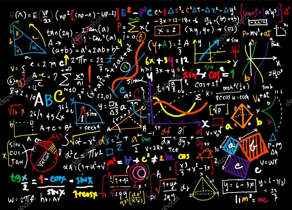 Math linear mathematics education circle background with geometr ...