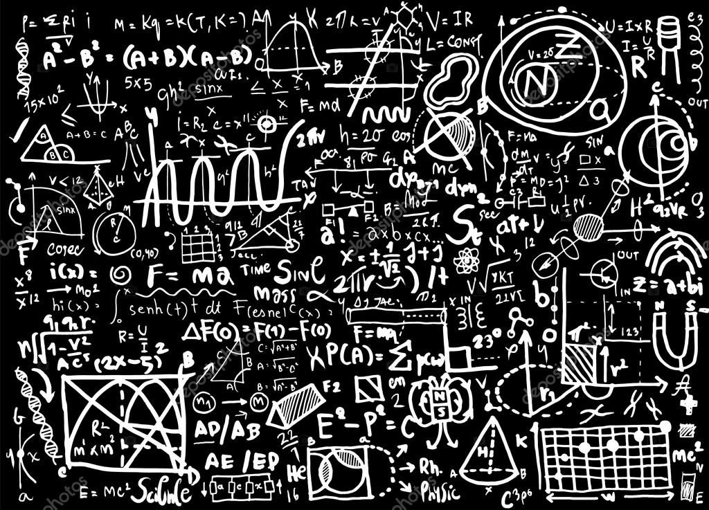 Physical formulas and phenomenons. hand-drawn illustration. scie Stock ...