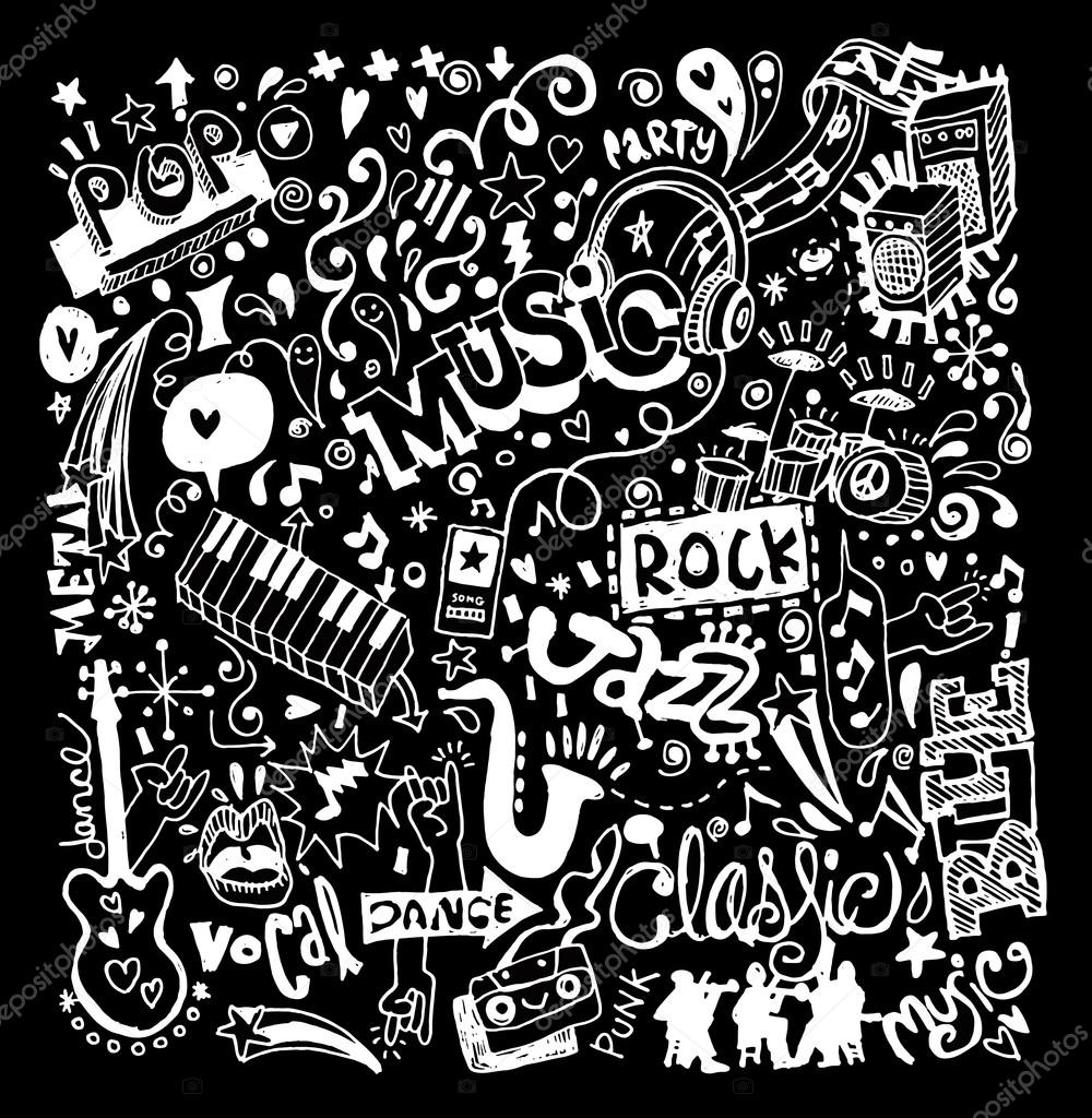 Music Background ,Hand drawing Doodle Stock Vector Image by ©9george ...