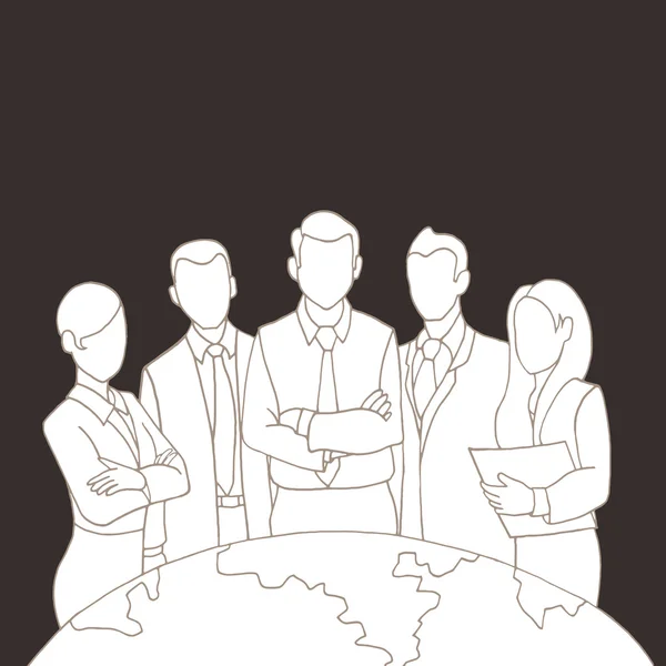 Hand drawing Successful Team Leader Stock Vector Image by ©9george ...