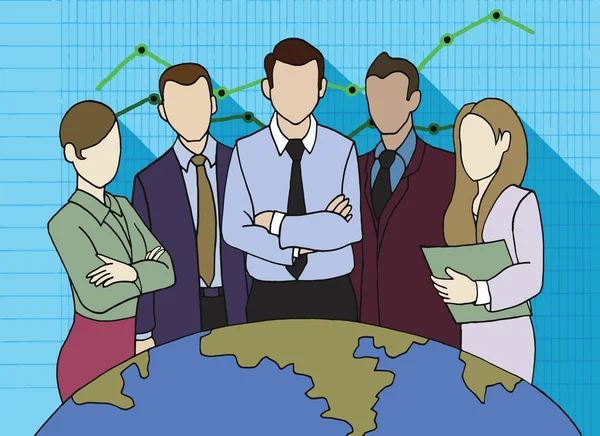 Hand drawing Successful Team Leader Stock Vector Image by ©9george ...