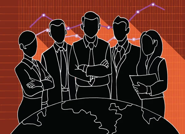 Hand drawing Successful Team Leader Stock Vector Image by ©9george ...