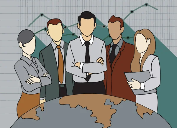 Hand drawing Successful Team Leader Stock Vector Image by ©9george ...