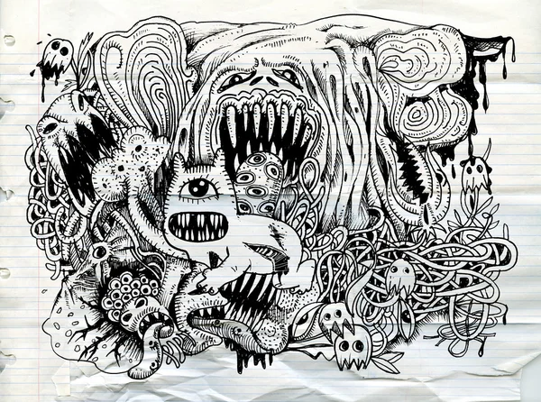 Monster Poop Sketch Drawing Vector Art — Stock Vector © MisterElements ...