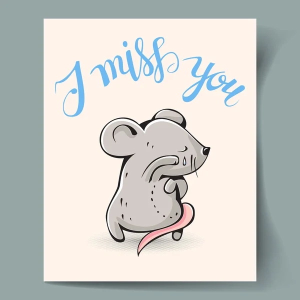 Postcard with a cute mouse Stock Vector Image by ©tiff20 #104234182