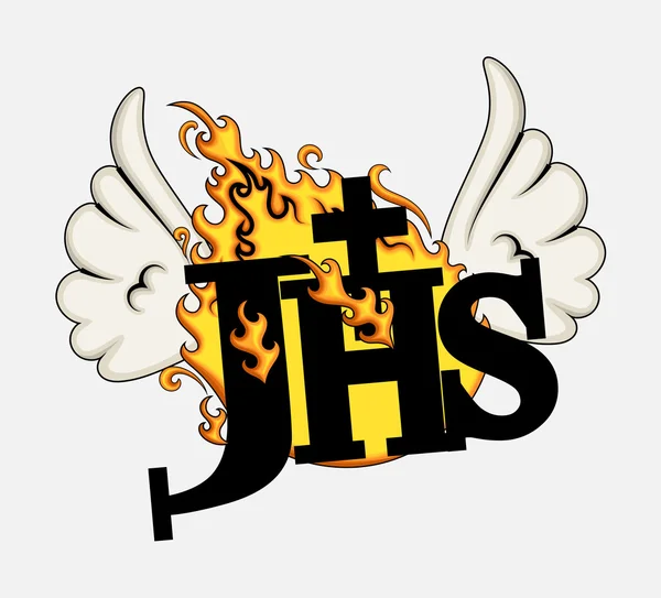 Burning JHS Christogram Symbol Stock Vector Image by ©baavli #111893436