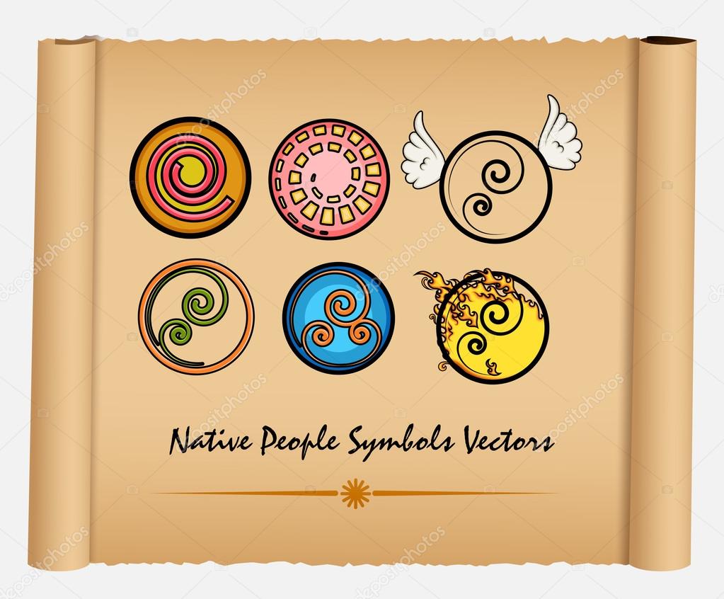 Various Native People Symbols Stock Illustration by ©baavli #111891944