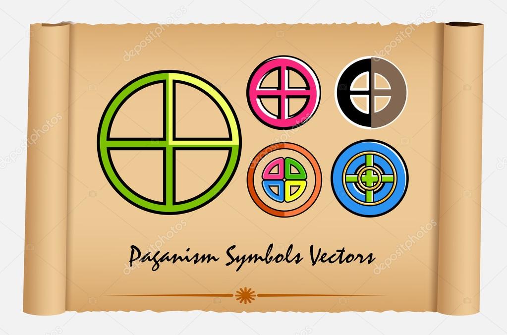Conjunto de símbolos neopaganistas Vector de stock #111892096 de ©baavli