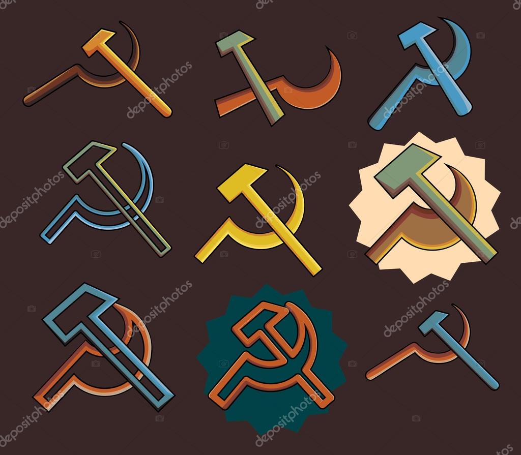 Communist Symbols Vector Set Stock Vector by ©baavli 111895272