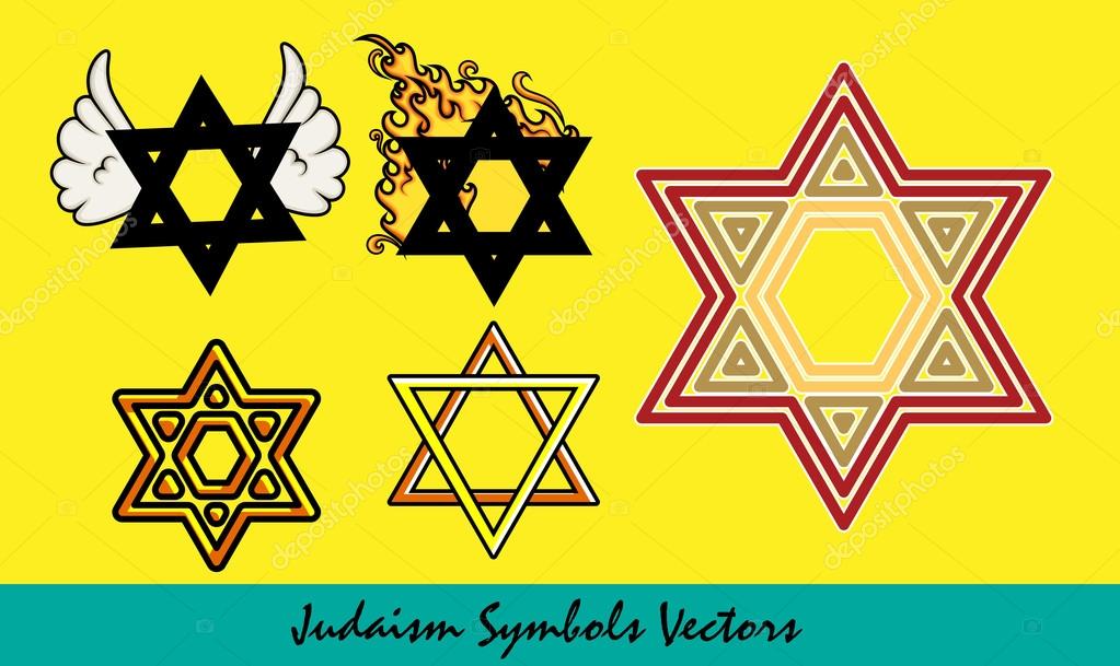 Jewish Star Symbols Vector Stock Vector by ©baavli 111895636