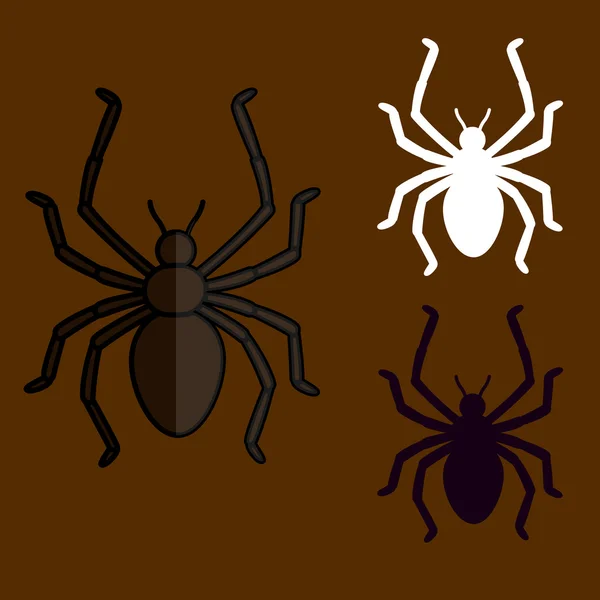 Vector Set Spider Icons Collection Cartoon Spiders Isolated White ...
