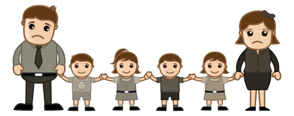 Sad family vector Vector Art Stock Images | Depositphotos