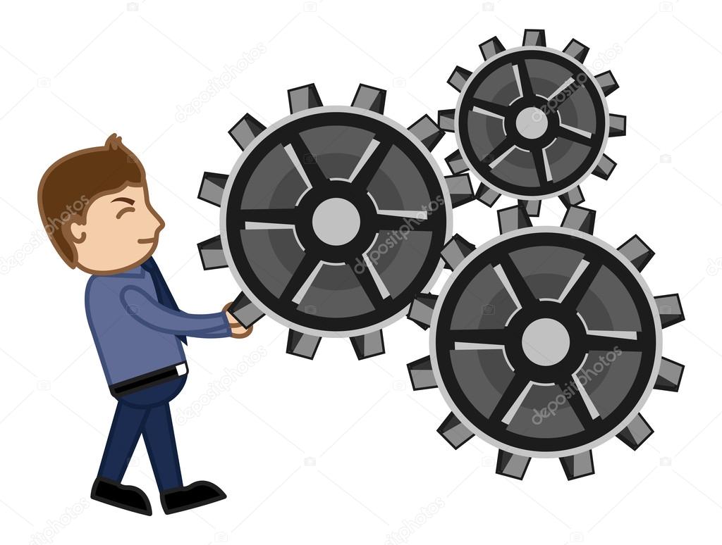 Process - Vector Character Cartoon Illustration Stock Vector Image by ...