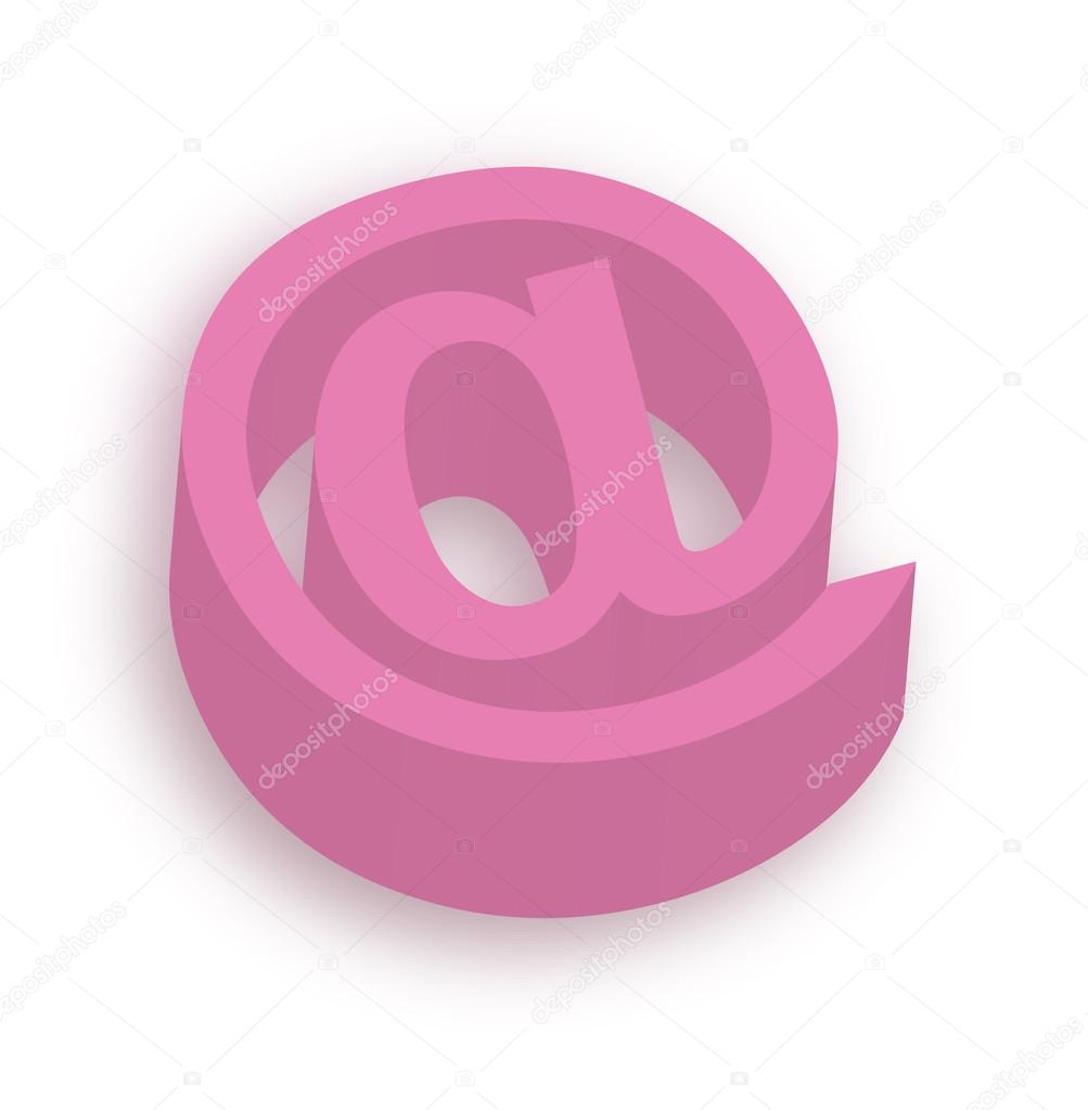 3d At Symbol Stock Vector Image by ©baavli #56837027