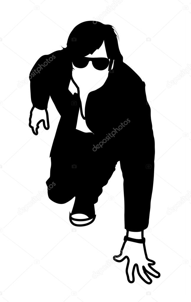 Action Man Ready to Running Pose Stock Vector by ©baavli 57149931