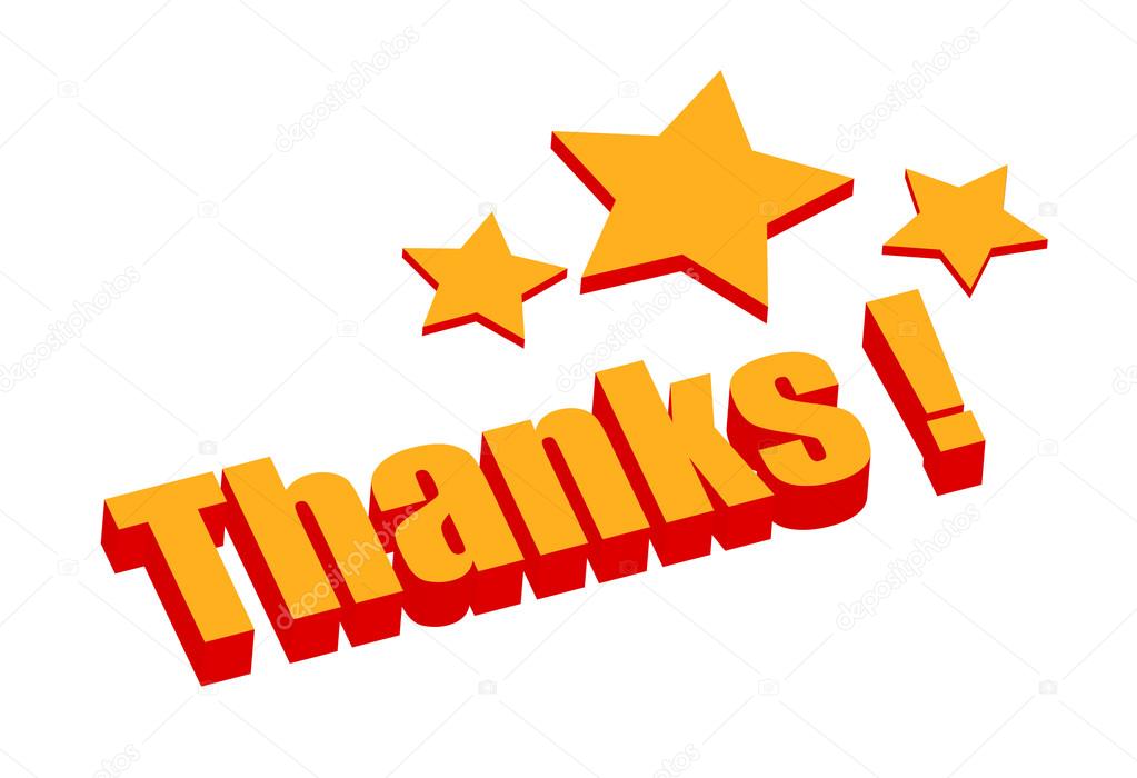 Thanks 3d Text Stock Vector Image by ©baavli #57743797