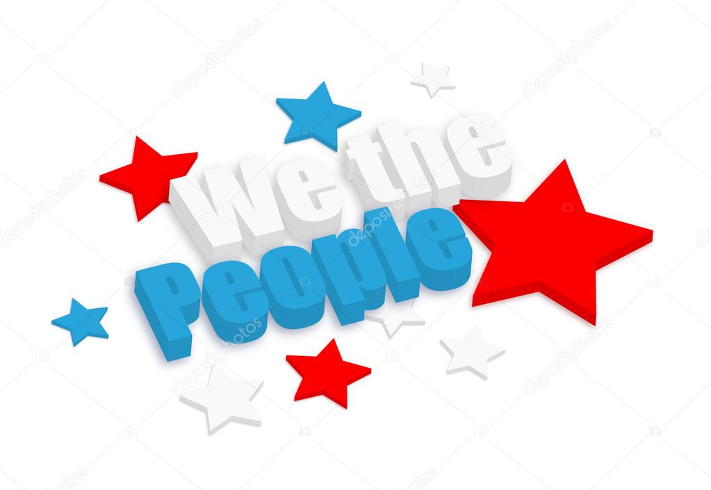 We the People 3d Text Stock Vector Image by ©baavli #57757773
