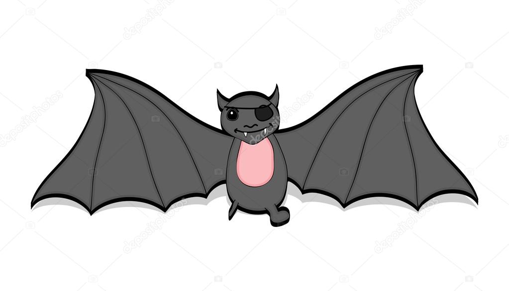 Pirate Bat Flying Stock Vector by ©baavli 58066367