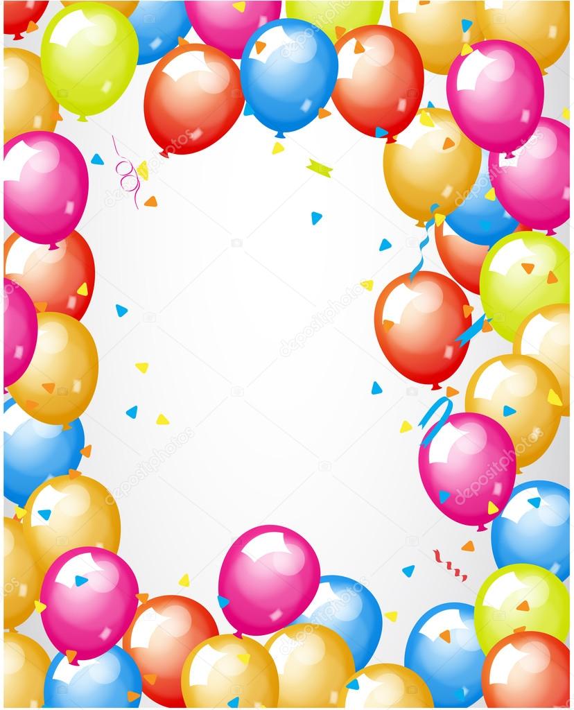 Marco de globos coloridos Stock Vector by ©baavli 58108317