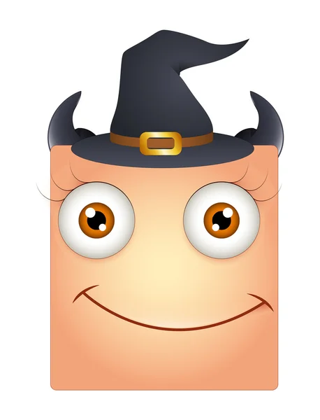 Happy Witch - Cartoon Smiley Vector Face Stock Vector Image by ©baavli ...