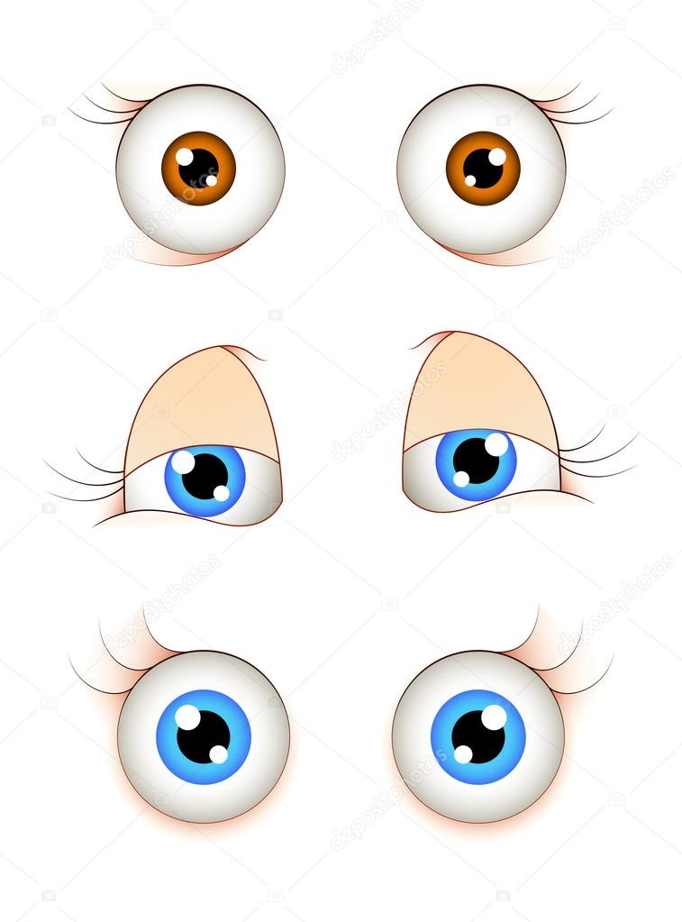 dibujos animados de ojos de mujer — Vector de stock © baavli #60852039