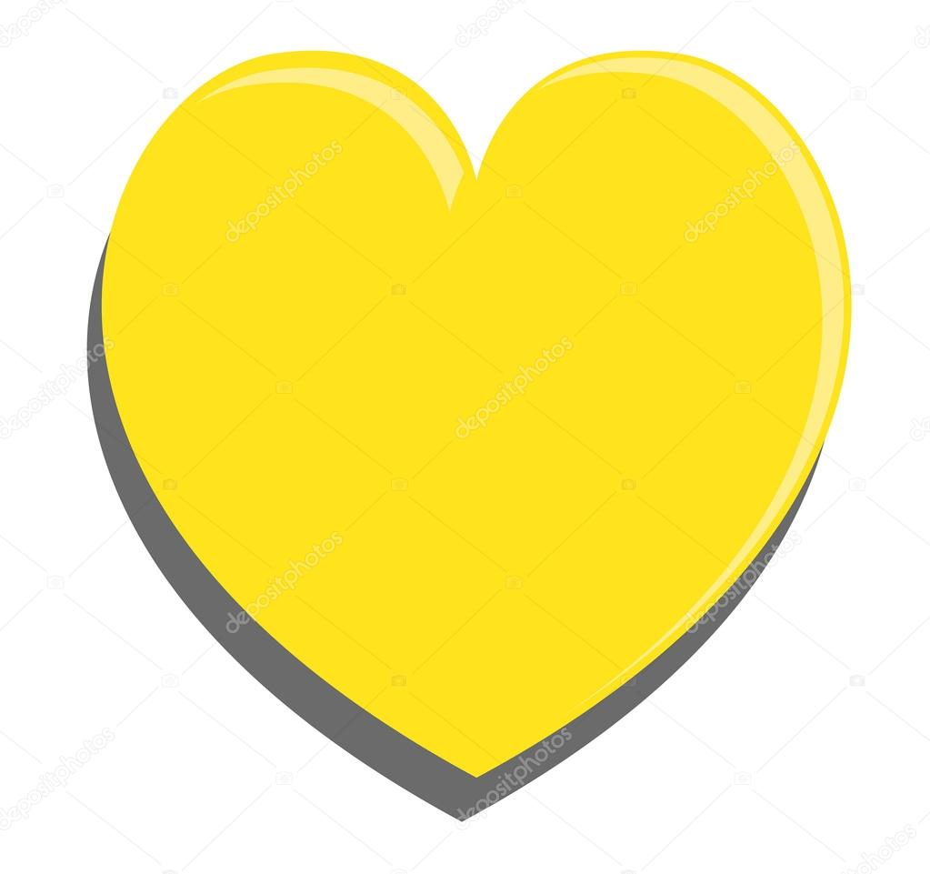 Vector de corazón amarillo — Archivo Imágenes Vectoriales © baavli ...
