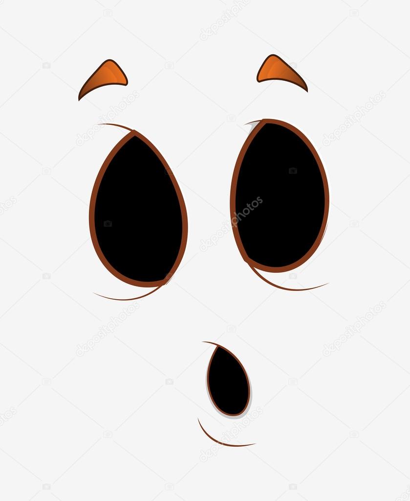 Espeluznante expresión de la cara fantasma de Halloween Vector de stock ...