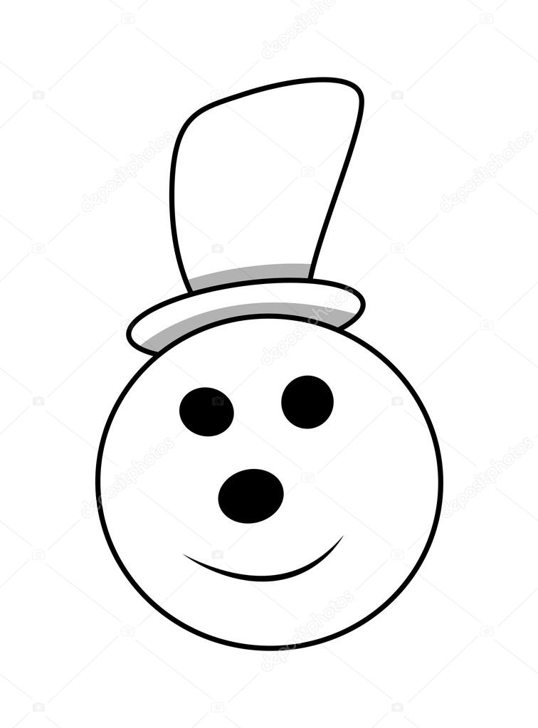 Snowman Drawing Eyes