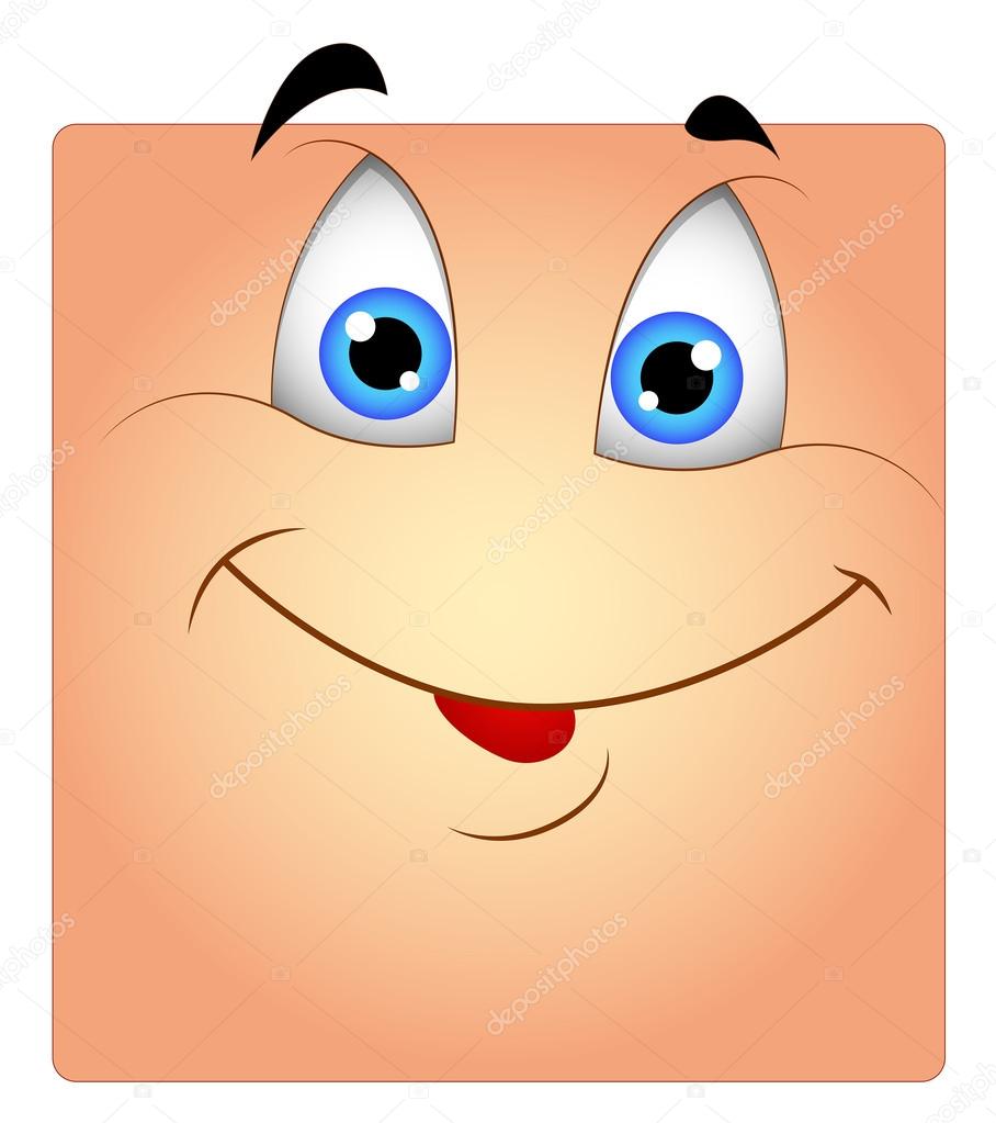Cute Smile Face Box Smiley Stock Vector Image by ©baavli #62036185