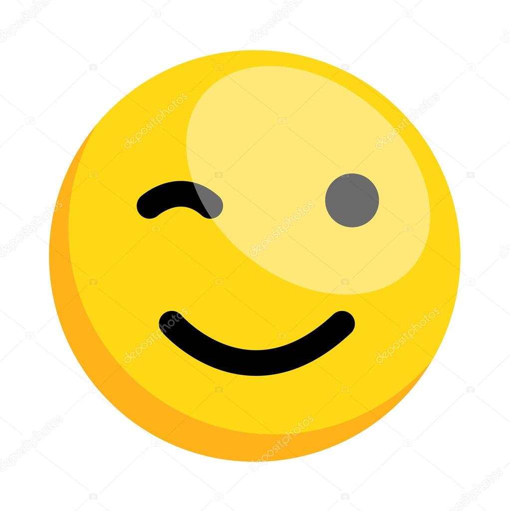 Winking Animated Smiley Face With Hearts Clipart