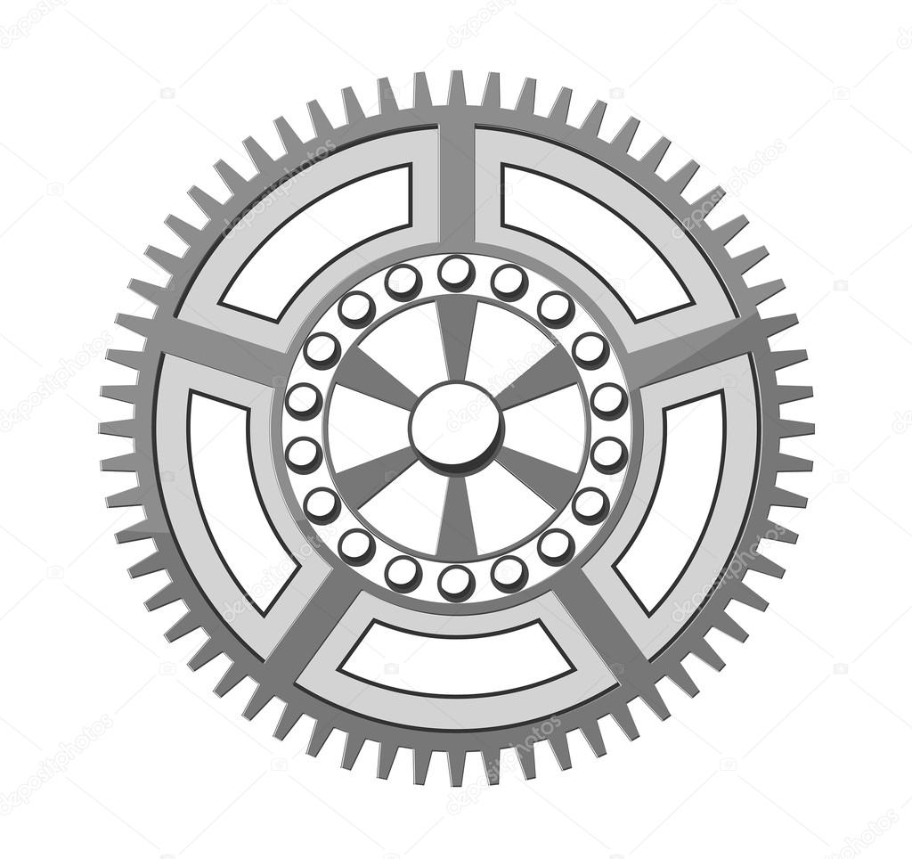 Metallic Gear Wheel Stock Vector by ©baavli 62666231