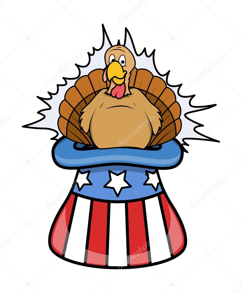 Turkey Bird in Uncle Sam Hat Stock Vector Image by ©baavli #63097851
