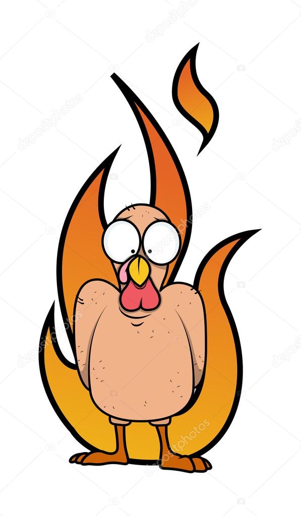 Funny Turkey Character with Flame Vector Stock Vector by ©baavli 63098159