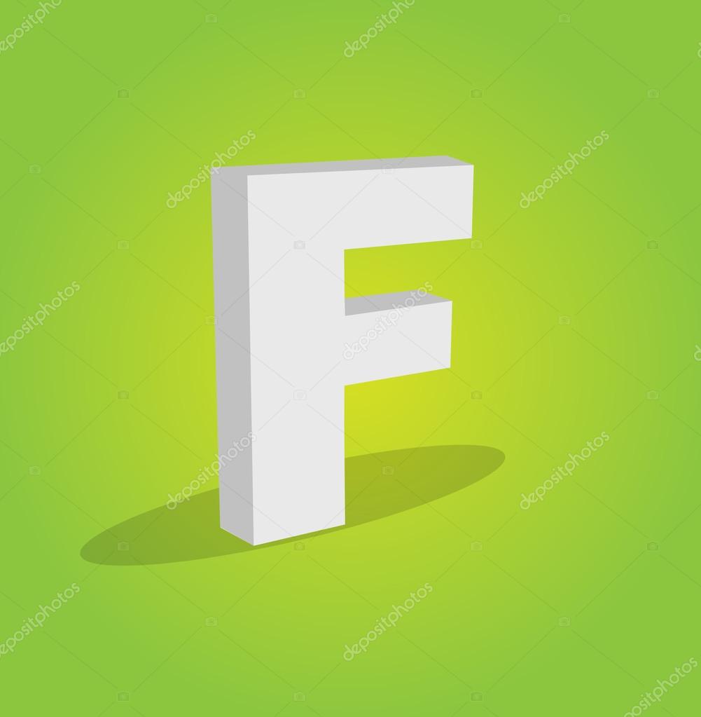 3d Vector Alphabet F Text Stock Vector Image by ©baavli #64281853