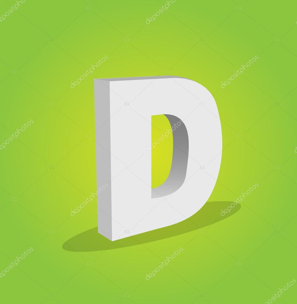 3d Vector Alphabet D Text Stock Vector by ©baavli 64281895