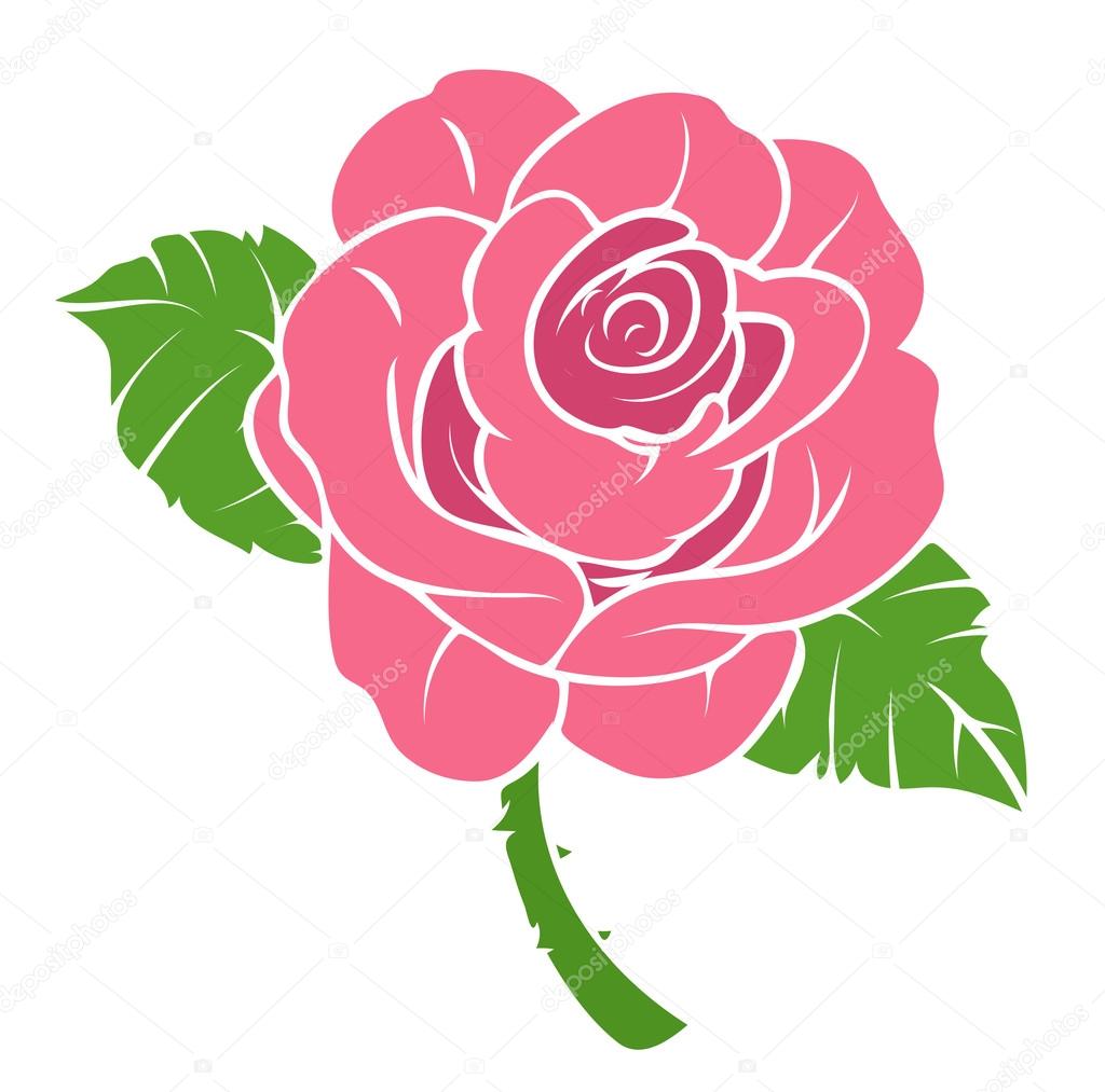 Flor de rosa — Vector de stock © baavli #64336305